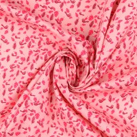 Baumwollstoff Popeline Frühling, rosa | Patchworkstoffe | Stoffe Schulz
